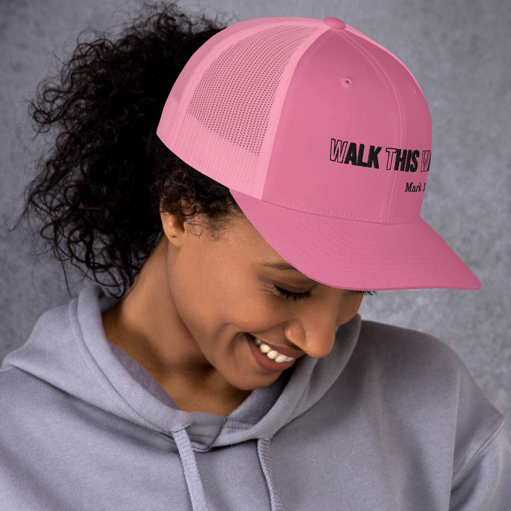 Walk This Way Trucker Cap – Turned On with David + Angelike Norrie
